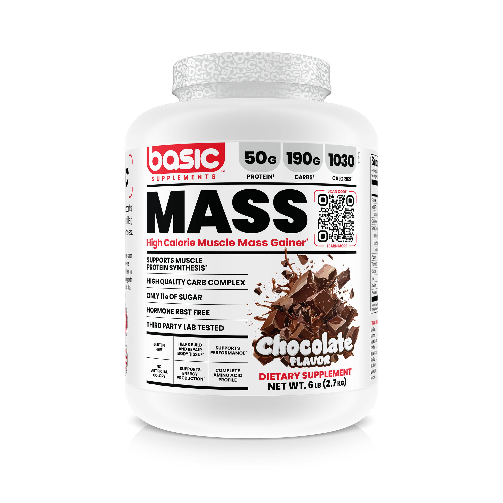 Muscle Mass Gainer Chocolate Flavor | Basic Supplements