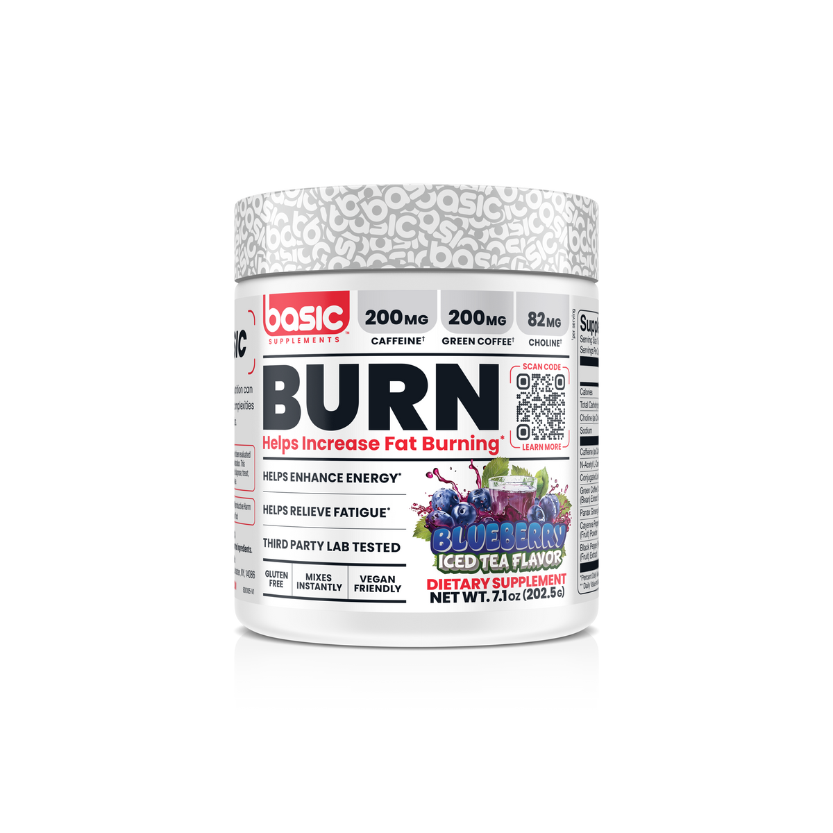 Fat Burn Supplement In Blueberry Iced Tea Flavor | Basic Supplements