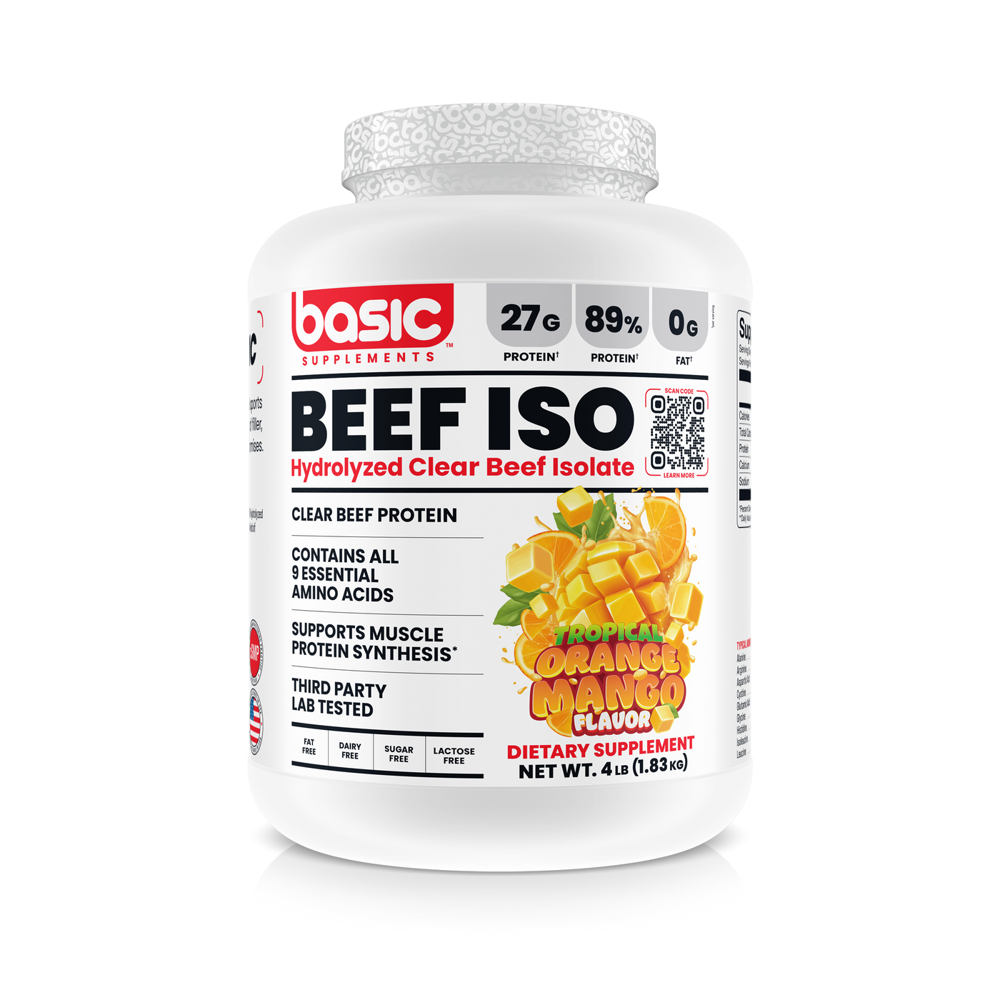 Basic Hydrolyzed Beef Isolate - Orange Mango — Basic Supplements