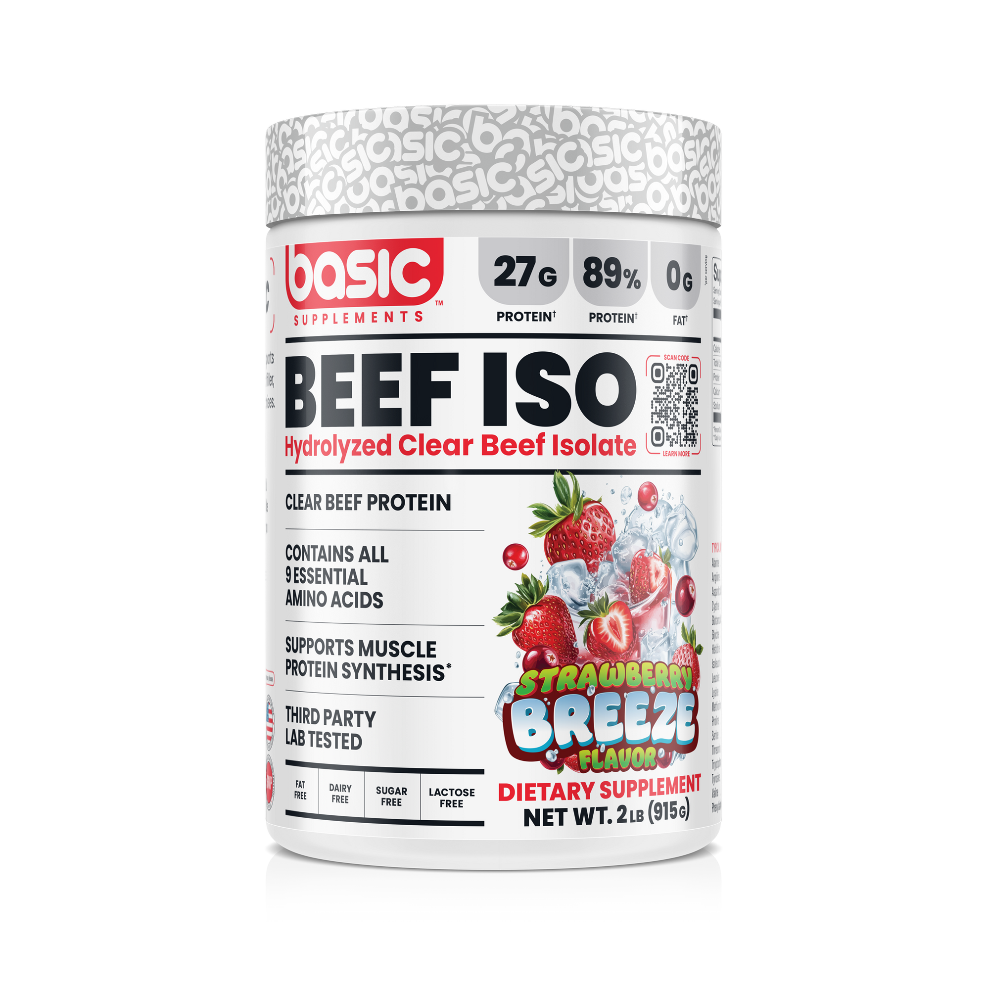 Basic Hydrolyzed Beef Isolate - Strawberry Breeze — Basic Supplements